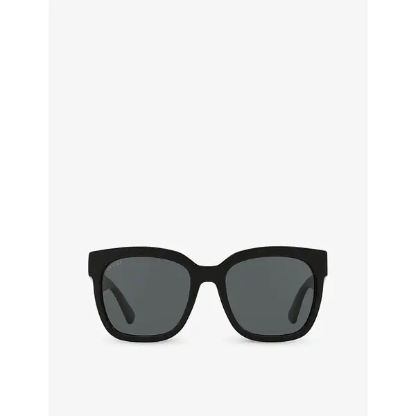Gucci Gg0034sn Square Frame Acetate Sunglasses - Black