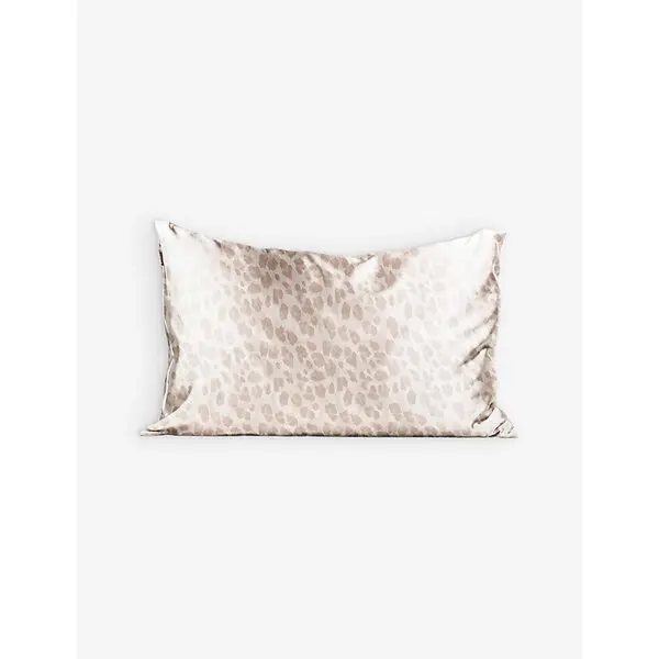 KITSCH Print Satin Pillowcase 66cm X 48cm - Leopard