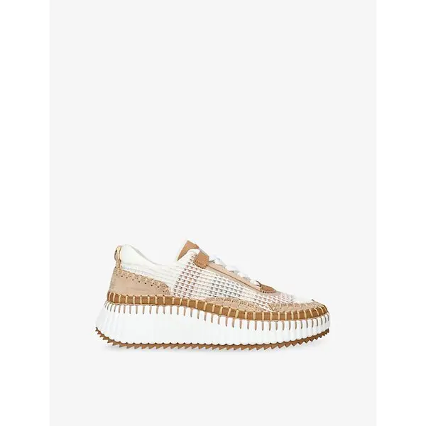 Chloé Woven Lace-up Trainers - Brown/oth