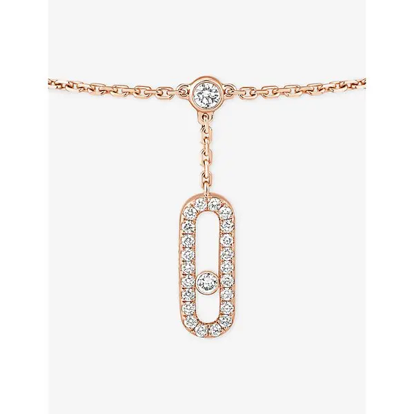 Messika Move Uno 18ct Rose Gold Diamond Anklet