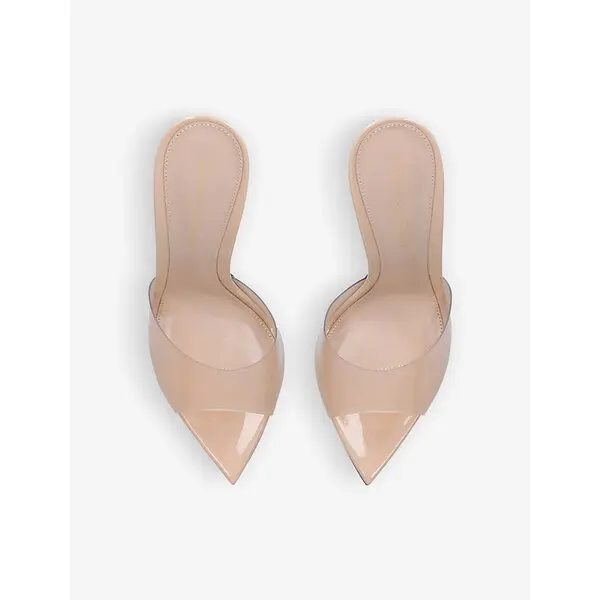 GIANVITO ROSSI Elle Leather And Pvc Stiletto Mules