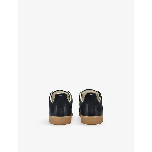 MAISON MARGIELA Replica Panelled Leather Trainers - Navy