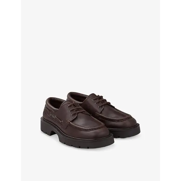 Sandro Lace-up Leather Loafers With Chunky Sole