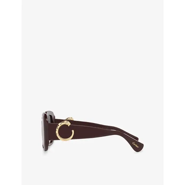 Cartier Panthère-c Square-frame Acetate Sunglasses
