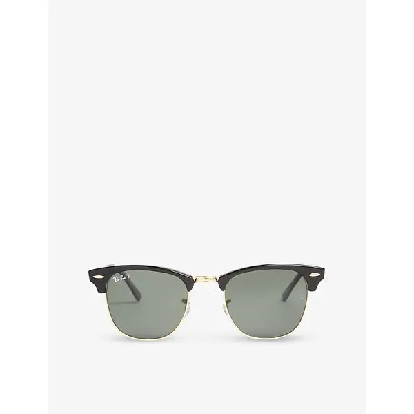 Ray-ban Rb3016 Clubmaster Square-frame Sunglasses - Black