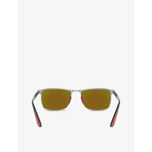Ray-ban Rb3726m Scuderia Ferrari Rectangle Sunglasses - Silver
