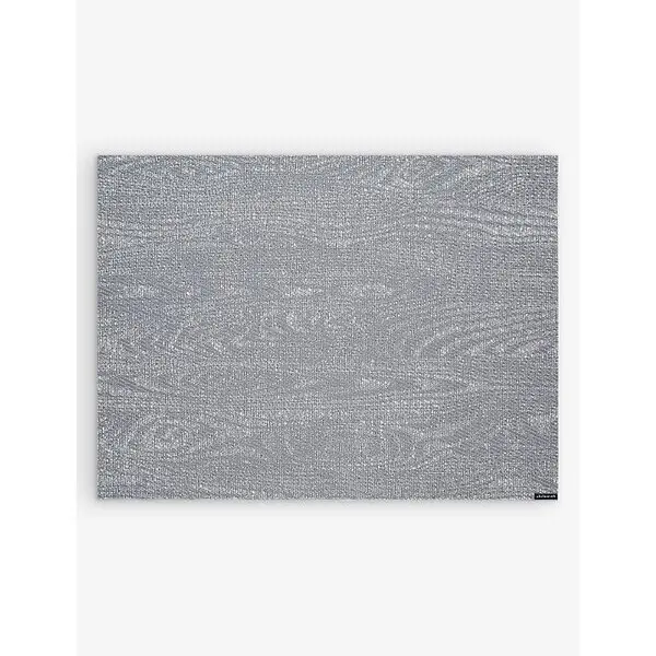 CHILEWICH Woodgrain Rectangle-shape Woven Placemat 36cm X 48cm - Slate