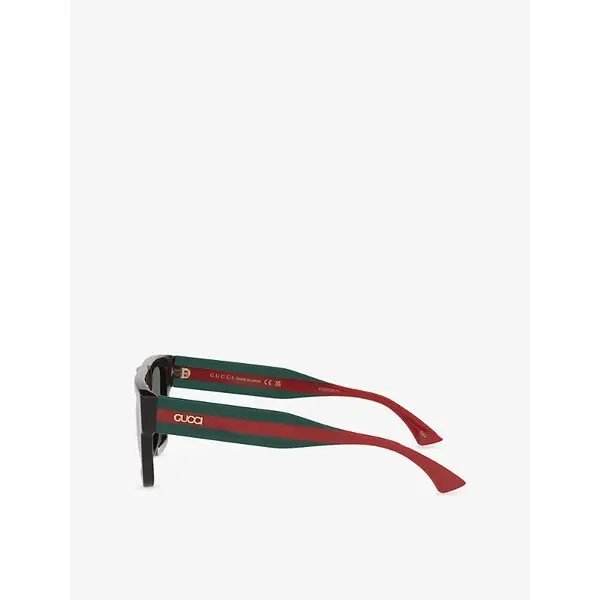 Gucci Acetate Rectangle Sunglasses - Black