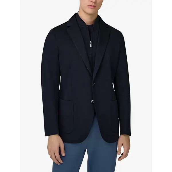 Boggi Milano Regular-fit Wool-blend Sweatshirt Jacket