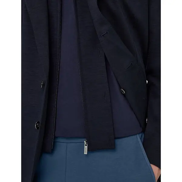 Boggi Milano Regular-fit Wool-blend Sweatshirt Jacket