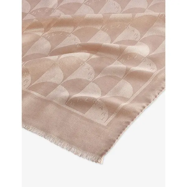 BVLGARI Calla Maxi Silk And Wool-blend Stole - Pink