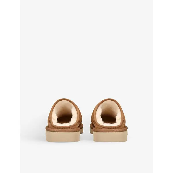UGG Suede And Shearling Slip-on Slippers - Tan