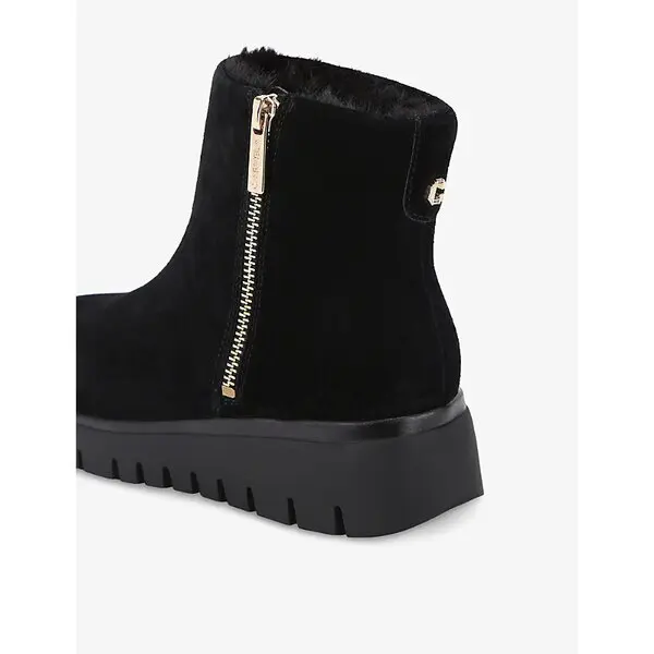 Carvela Bello Suede Zip-up Ankle Boots - Black