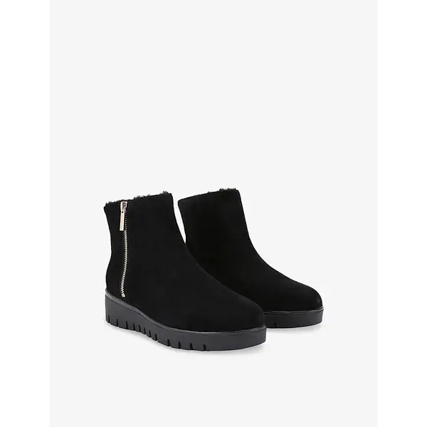 Carvela Bello Suede Zip-up Ankle Boots - Black