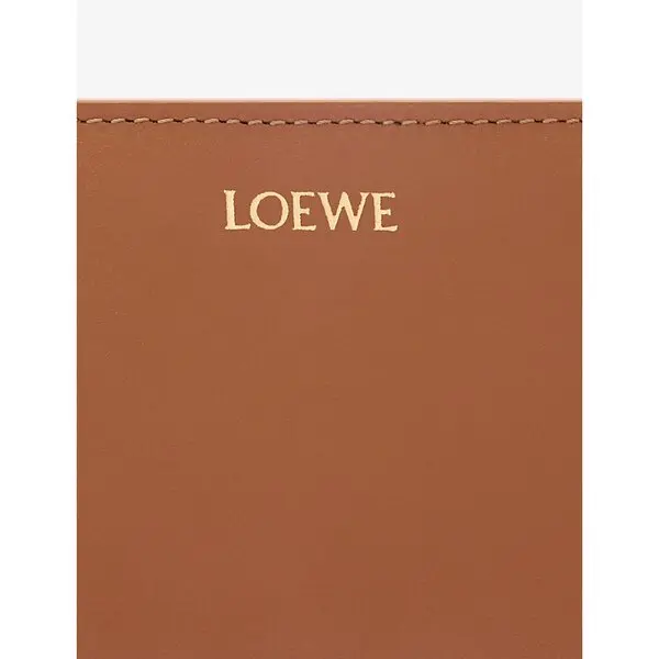 Loewe Knot Compact Leather Wallet - Tan/papaya
