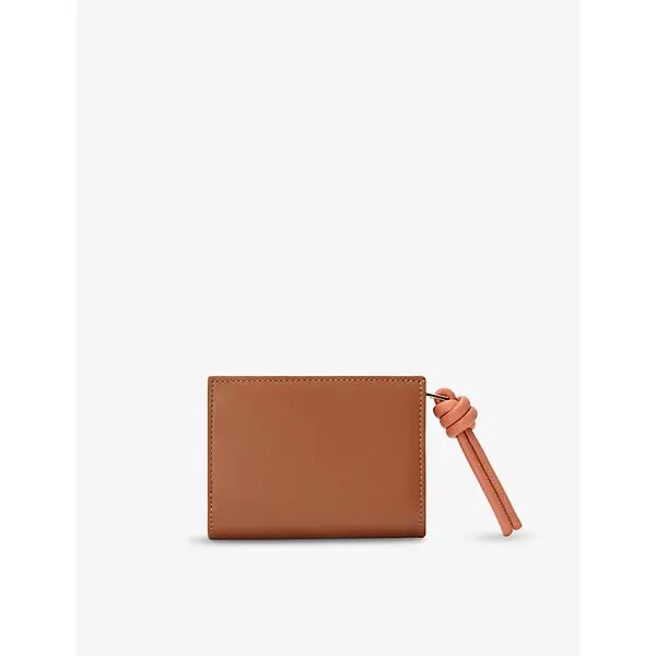 Loewe Knot Compact Leather Wallet - Tan/papaya