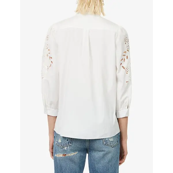 Valentino Garavani Broderie Cotton Shirt - Bianco