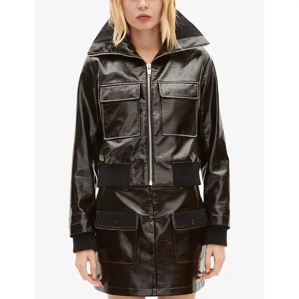 The Kooples Vinyl-effect Woven Jacket