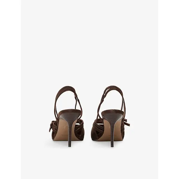 REISS Beatrice Suede Slingback Heels