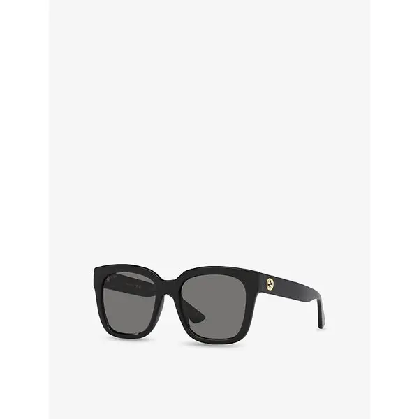 Gucci Rectangle-frame Injected Sunglasses - Black