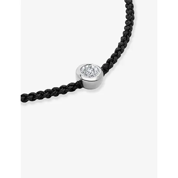 Monica Vinader Sterling And Lab Grown Diamond Cord Bracelet - Silver