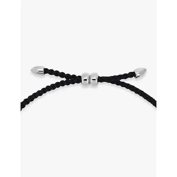 Monica Vinader Sterling And Lab Grown Diamond Cord Bracelet - Silver