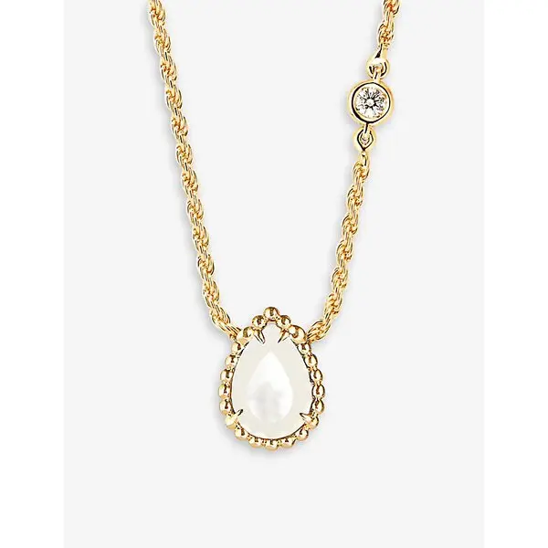 Boucheron Serpent Bohème 18ct Yellow Mother Of Pearl And Diamond Necklace