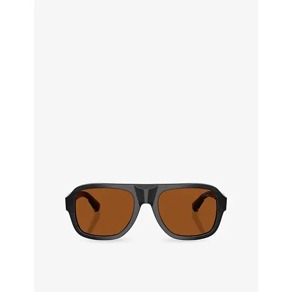 Burberry Be4478 Aviator-frame Acetate Sunglasses - Grey