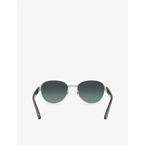 Ray-ban Rb3766ch Round Metal Sunglasses - Silver