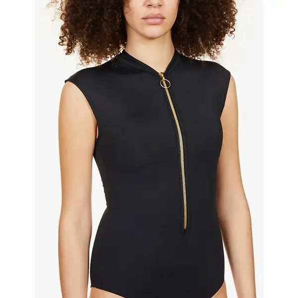 Seafolly Collective Zip-front Stretch-nylon Swimsuit