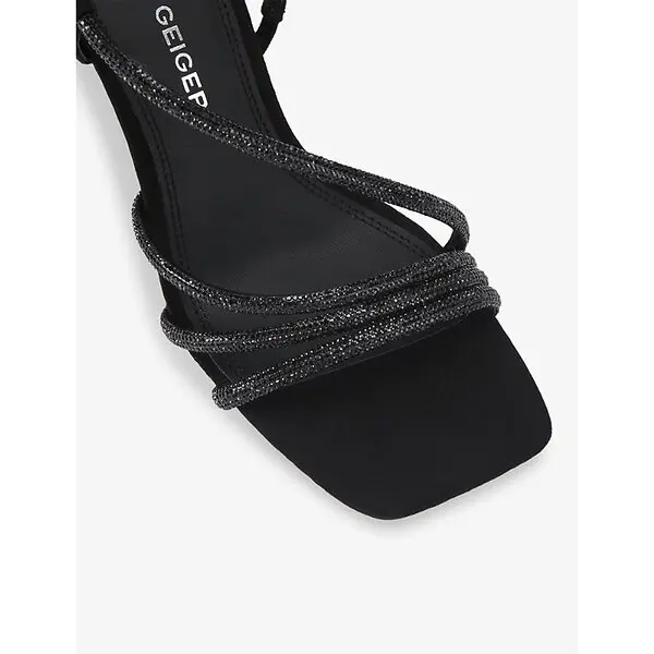 Kurt Geiger Sweetie Gem Woven Heeled Slingbacks