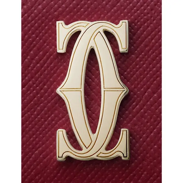 Cartier C De Mini Leather Wallet - Cherry