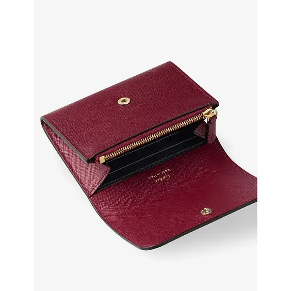Cartier C De Mini Leather Wallet - Cherry