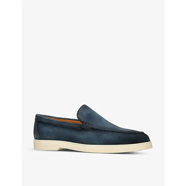 Magnanni Paraiso Suede Slip-on Loafers - Navy