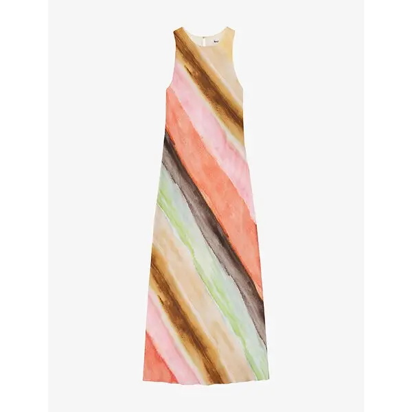 RO&ZO Watercolour Stripe Ombre Maxi Dress - Multi