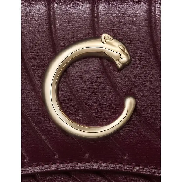 Cartier Panthère C De Mini Leather Wallet - Grape