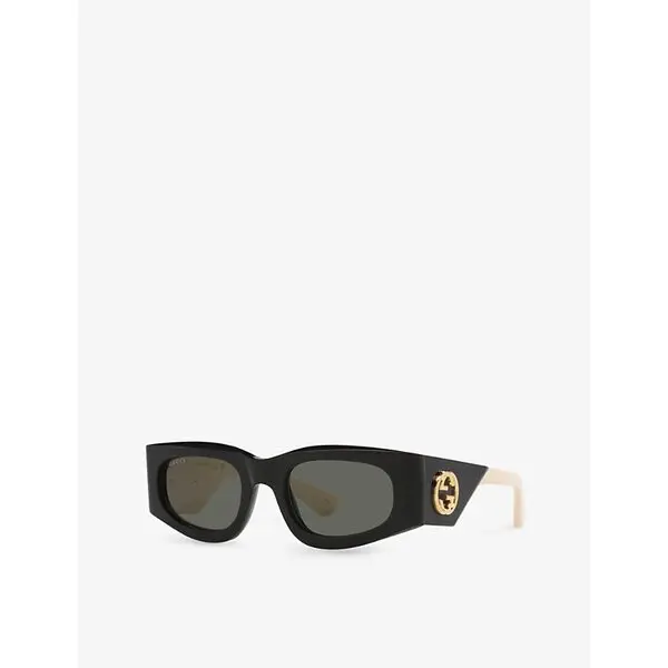 Gucci Square-shape Acetate Sunglasses - Black