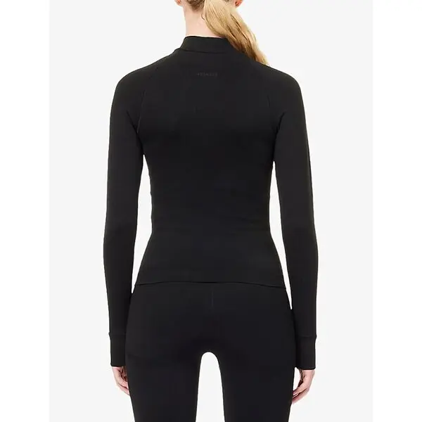 ADANOLA Seamless Zip-up Workout Top