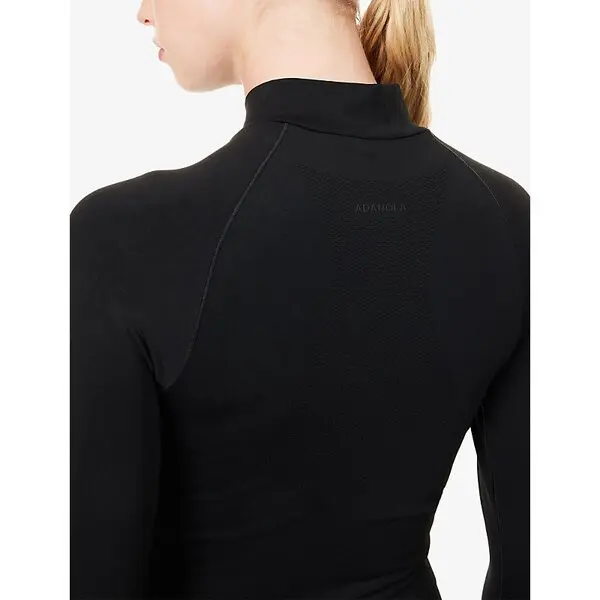 ADANOLA Seamless Zip-up Workout Top
