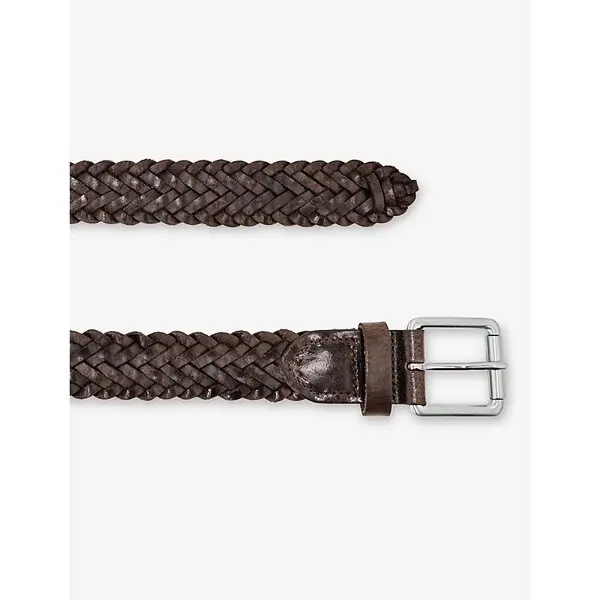 REISS Carlton Woven Leather Belt