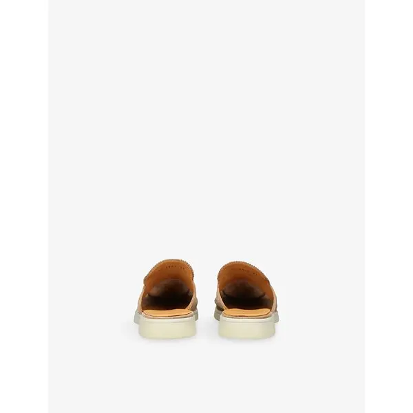 AURELIEN Suede Slip-on Slippers - Beige Comb
