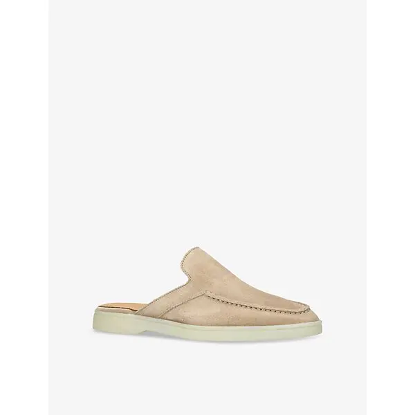 AURELIEN Suede Yacht Slippers - Beige