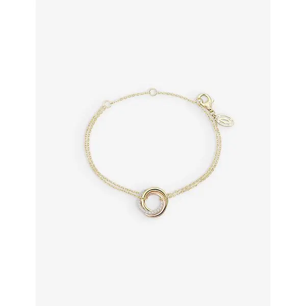 Cartier Trinity 18ct Gold And Diamond Bracelet - Multicolour