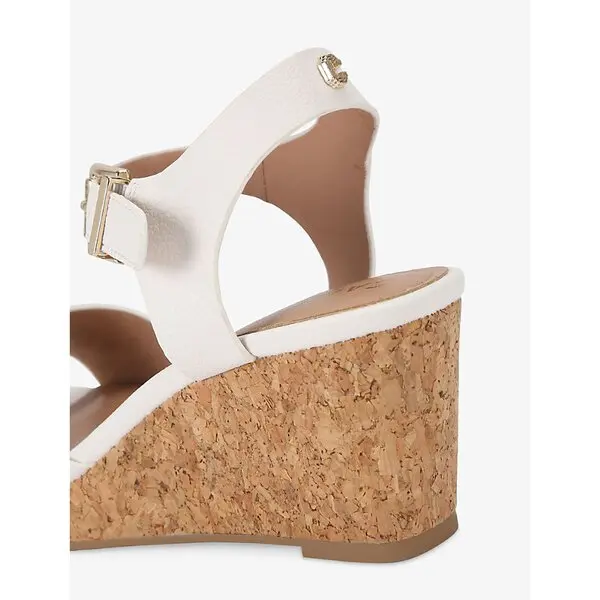 Carvela Sadie Stud-embellished Leather Wedge Sandals