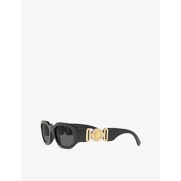 Versace Ve4361 Rectangle Frame Acetate Sunglasses - Black