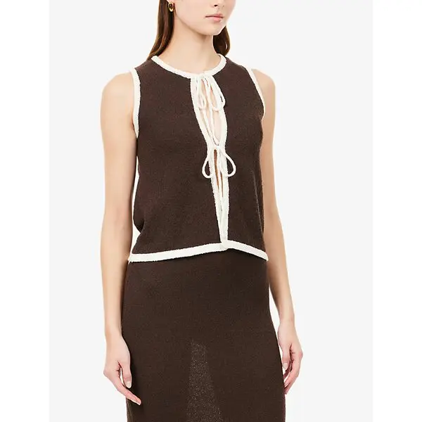 4TH & RECKLESS Contrasting Trim Woven Top