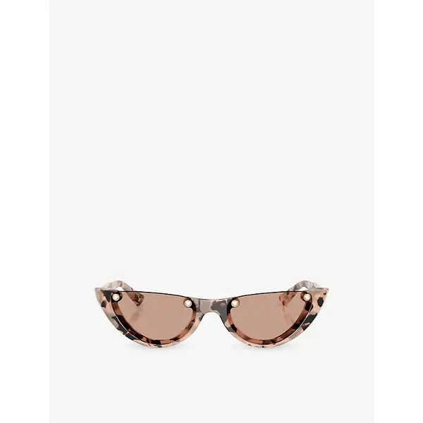 JIMMY CHOO Cat-eye Acetate Sunglasses - Brown