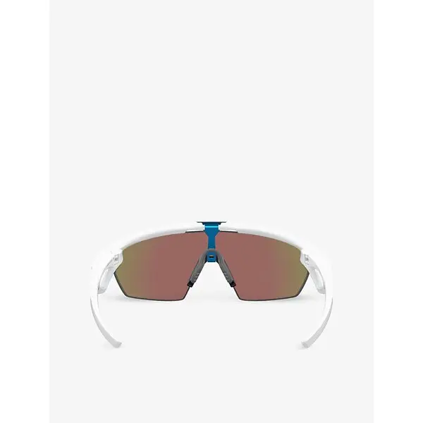 Oakley Wrap-around Acetate Sports Sunglasses - White