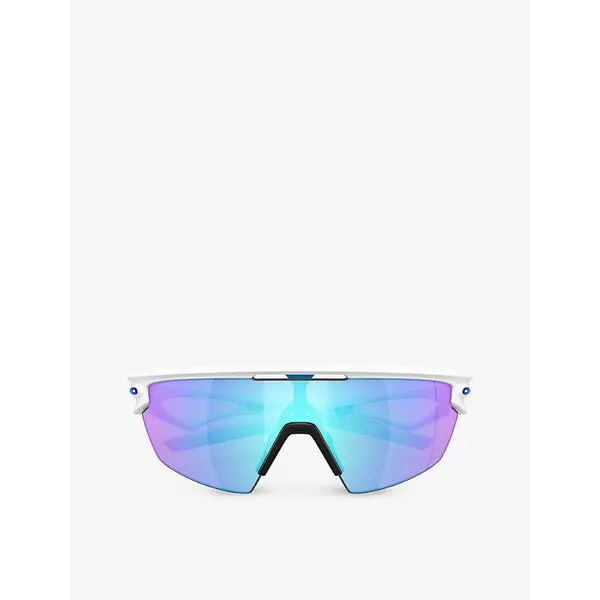 Oakley Wrap-around Acetate Sports Sunglasses - White