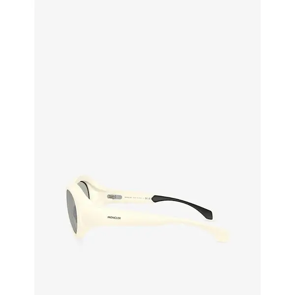 Moncler Me8005 Futuro Round-frame Injected Sunglasses - White
